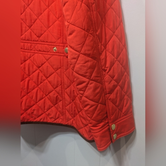 Talbots | Jackets & Coats | Talbots Quilted Barn Jacket In Neon Orange ...